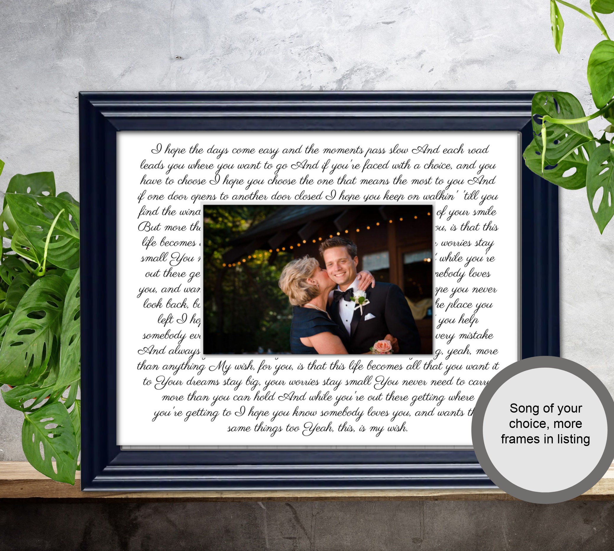 First Dance Lyrics Frame Mother Son Dance Lyric Picture Frame ...