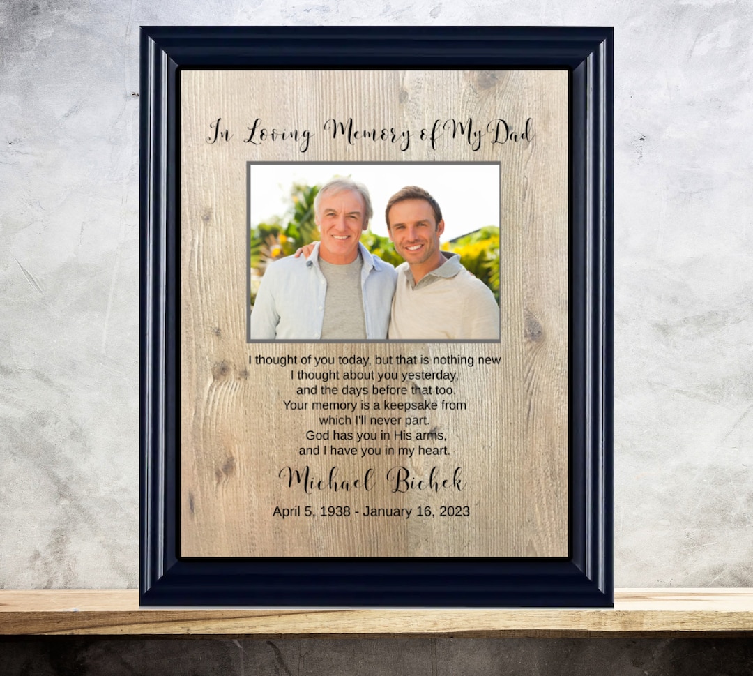 Loss of Father Gift, Sympathy Gift, Memorial Frame, Father Remembrance ...