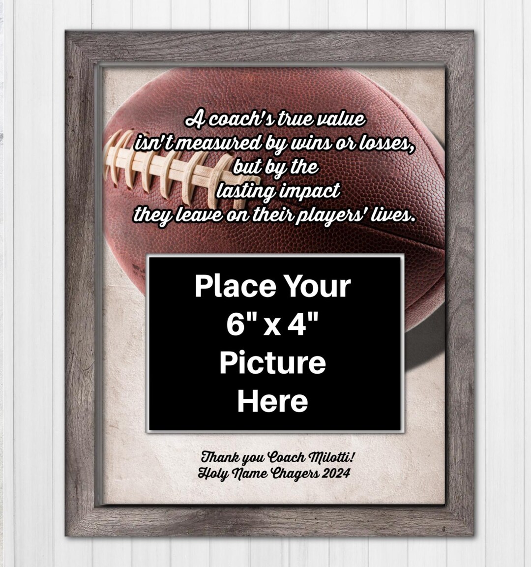 Custom Personalized Coach Appreciation Gift, Football Coach End of ...