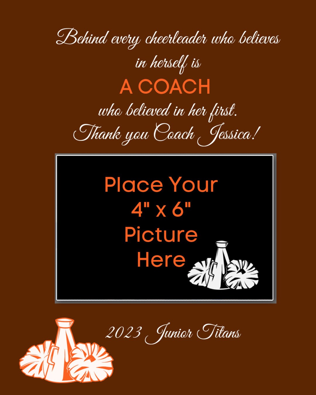 Custom Personalized Cheer Cheerleader Coach Appreciation Gift ...