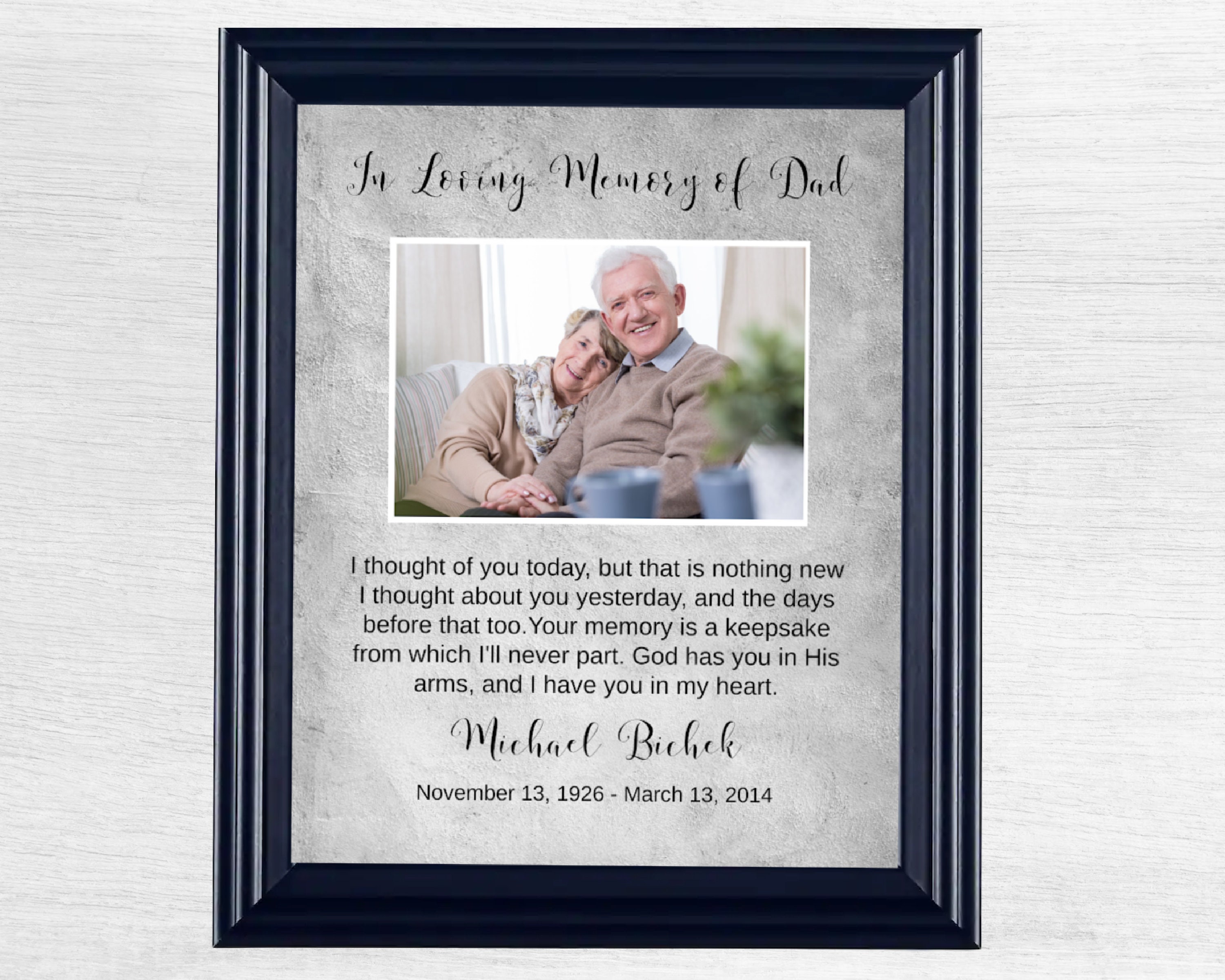 Loss of Father Gift Sympathy Gift Memorial Frame Father - Etsy