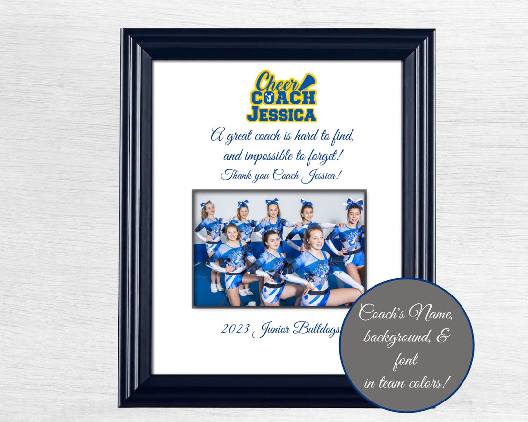 Custom Personalized Cheer Cheerleader Coach Appreciation Gift ...
