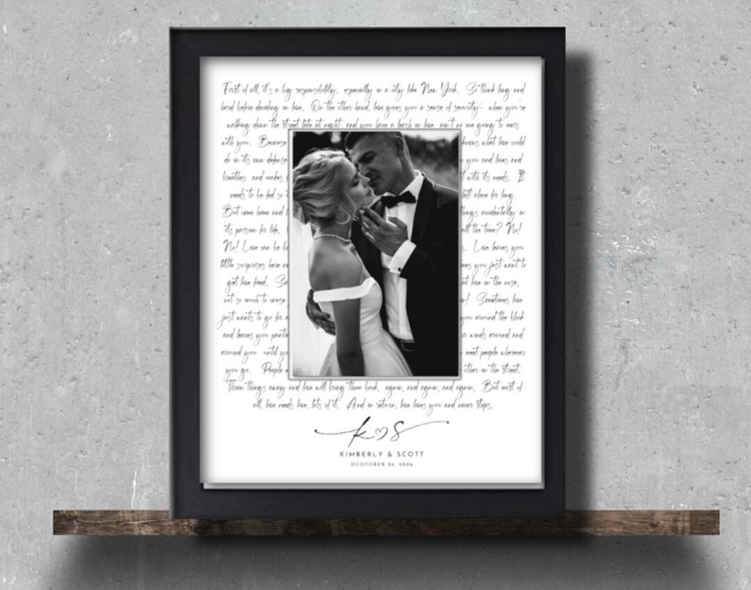 Personalized Song Lyrics Frame First Dance Song Gift Personalized Lyric ...