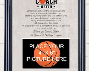 Basketball Team Gift for Coach, Thank You Gift Photo Frame for ...