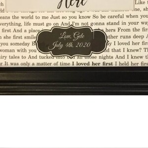 First Dance Lyrics Frame Father Daughter Dance Lyric Picture Frame I ...