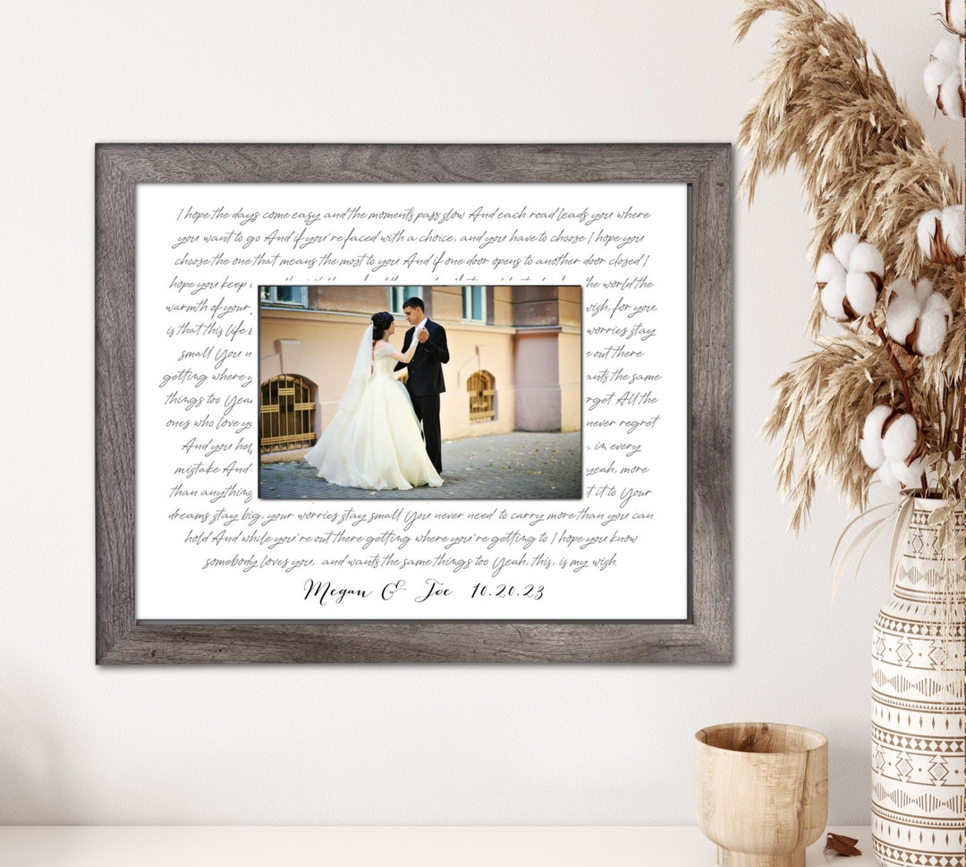 First Dance Lyrics Frame Father Daughter Dance Lyric Picture Barnwood ...