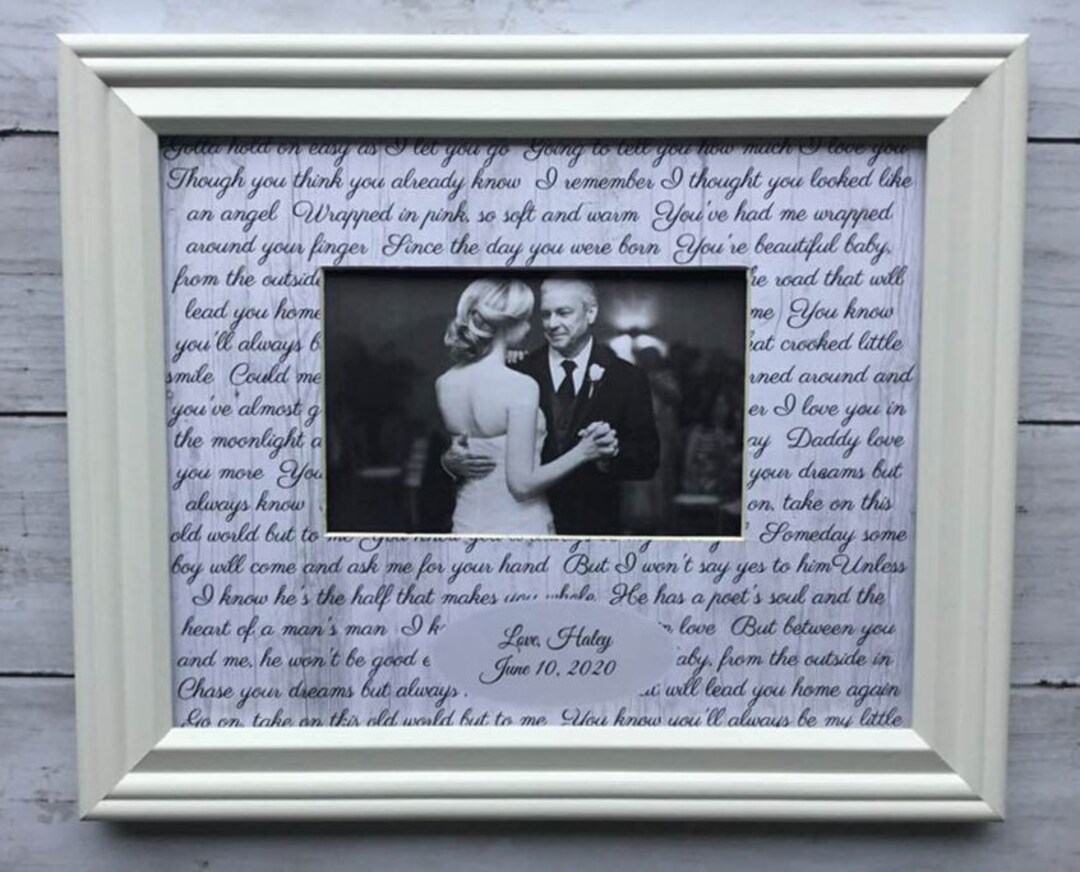 First Dance Lyrics Frame Father Daughter Dance Lyric Picture Frame - Etsy