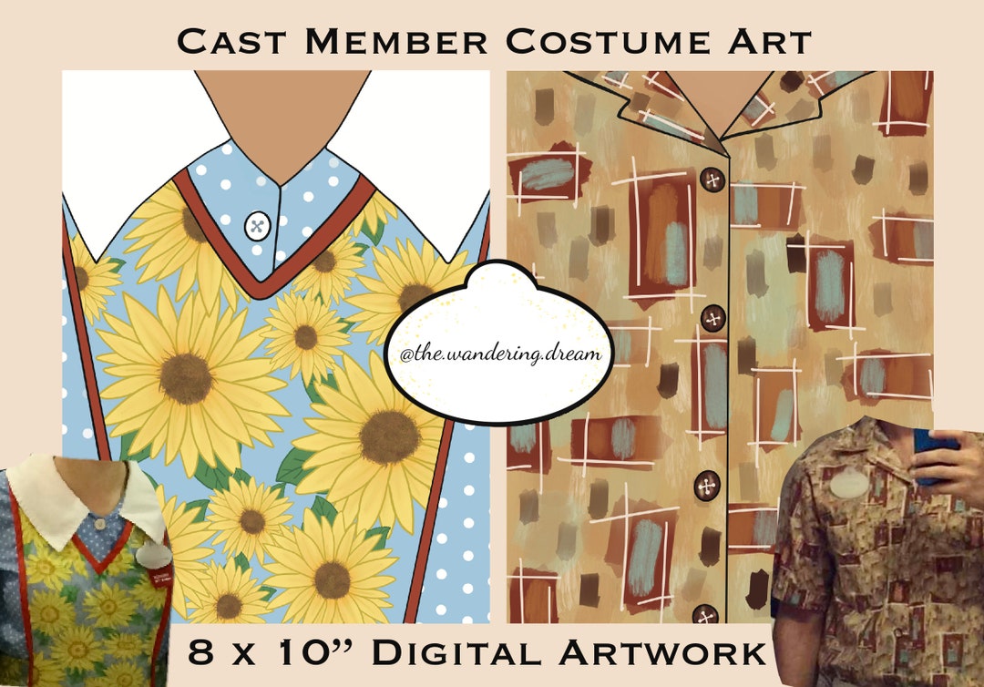 Custom Cast Member Costume Art Digital Download - Etsy