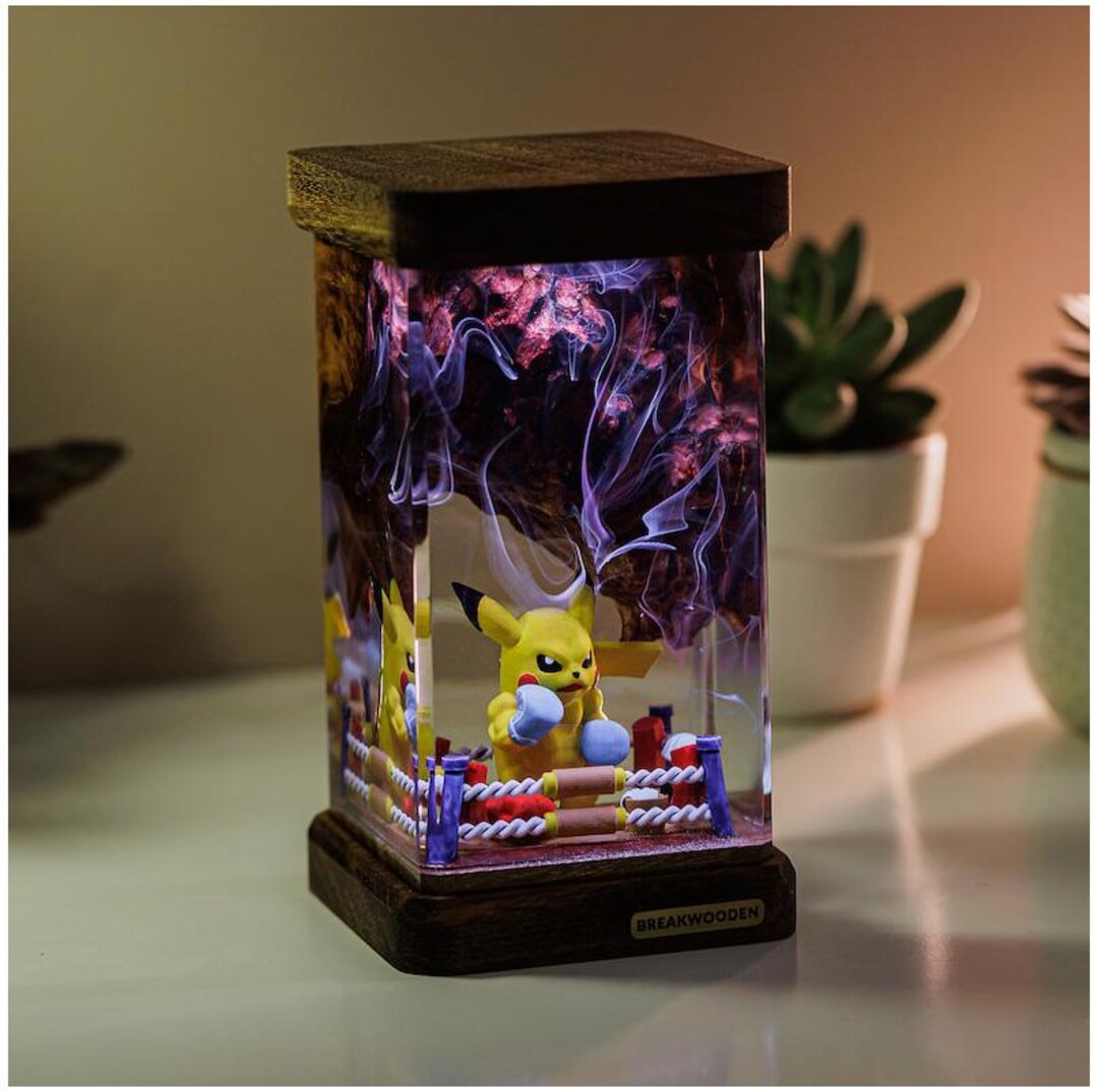 Custom PIKACHU Resin Lamp, Custom Diorama for Pokemon Gifts, Resin ...
