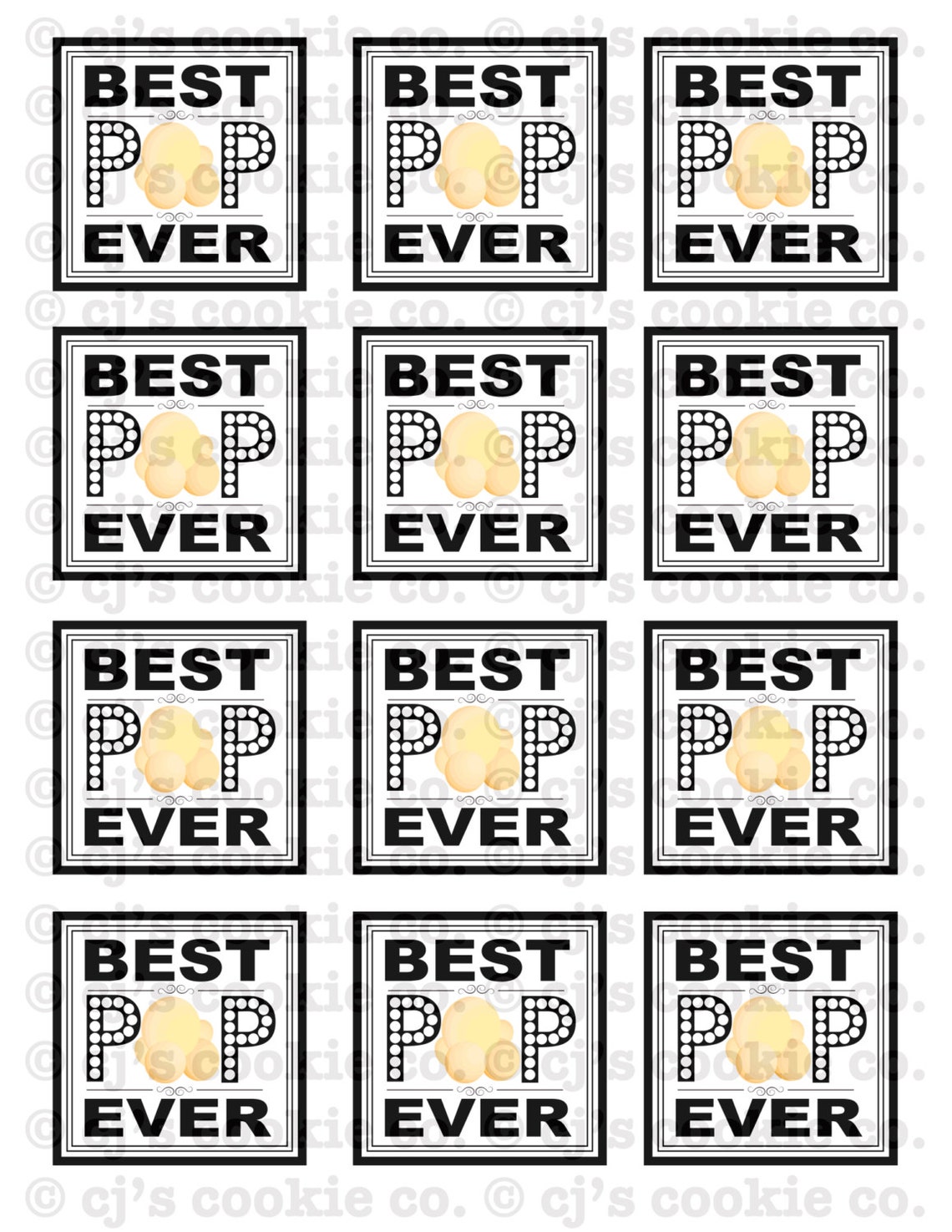 Father's Day - Best Pop Ever Printable Tags - Etsy