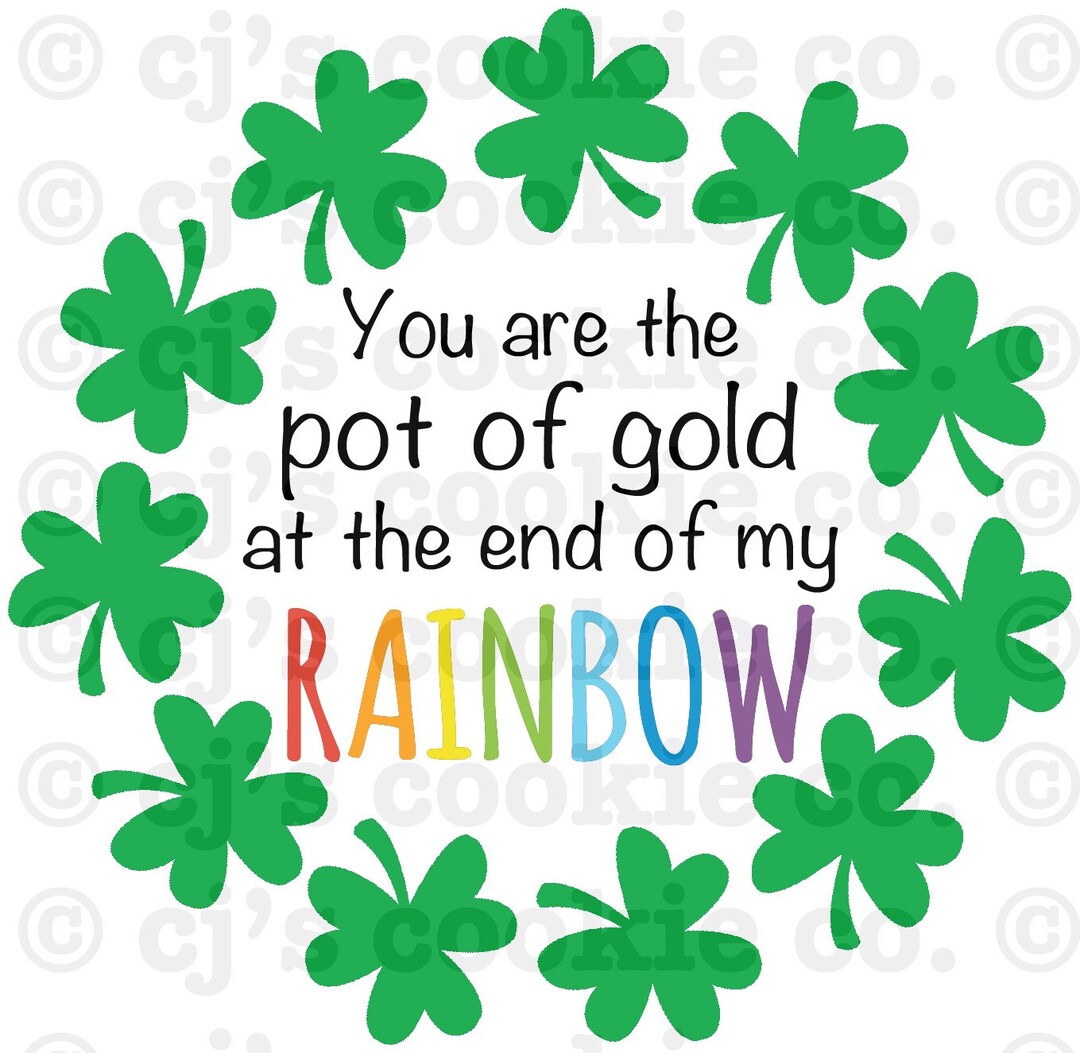 Pot of Gold Rainbow Gift Tags - Etsy