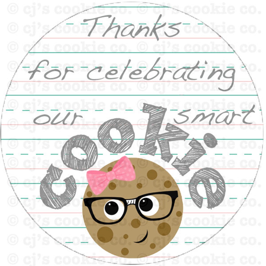 Thanks for Celebrating Our Smart Cookie Tags - Etsy