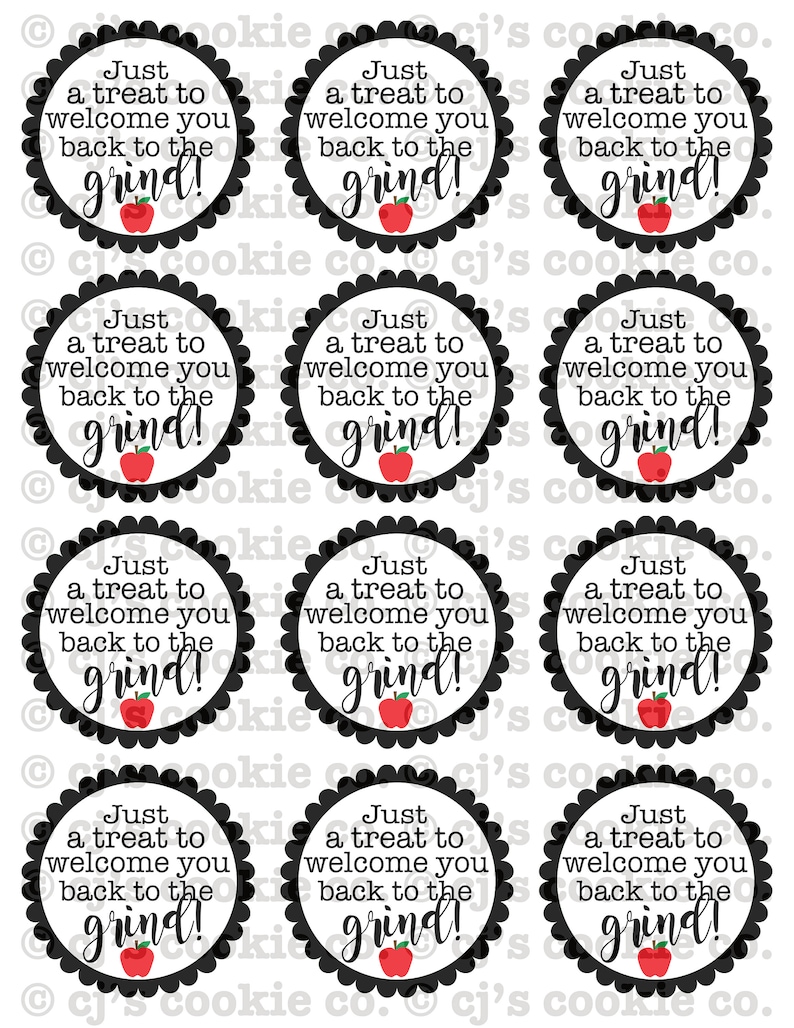 Back to the Grind Teacher Printable Tags - Etsy