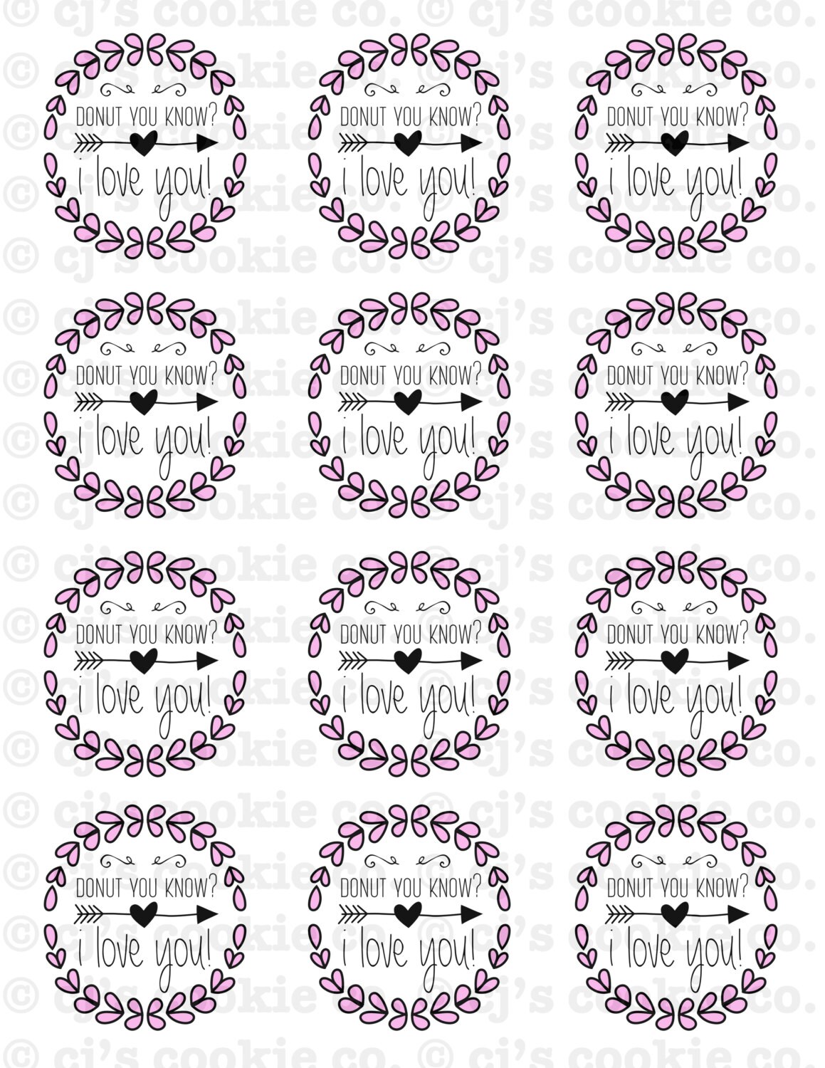 Donut You Know I Love or Like You Printable Tags - Etsy