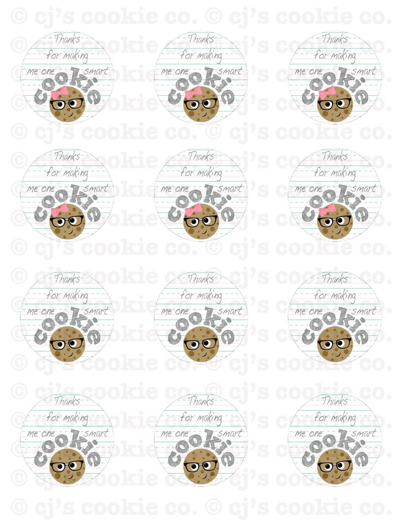 One Smart Cookie Tags - Etsy