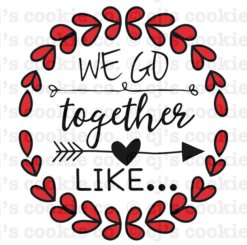 We Go Together Like... Valentine's Day Printable Tags - Etsy