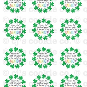 Pot of Gold Rainbow Gift Tags - Etsy