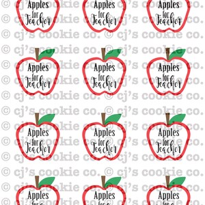 Apples for Teacher Printable Tags - Etsy