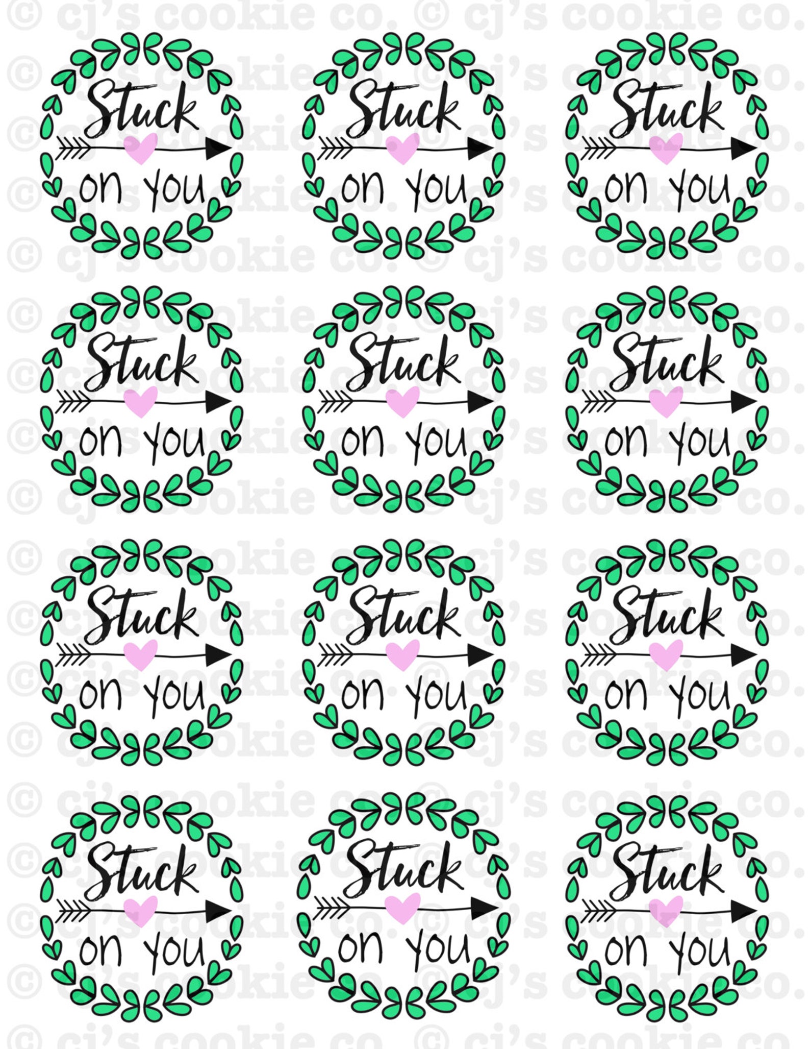 Valentine's Day Stuck on You (cactus) Printable Tags - Etsy