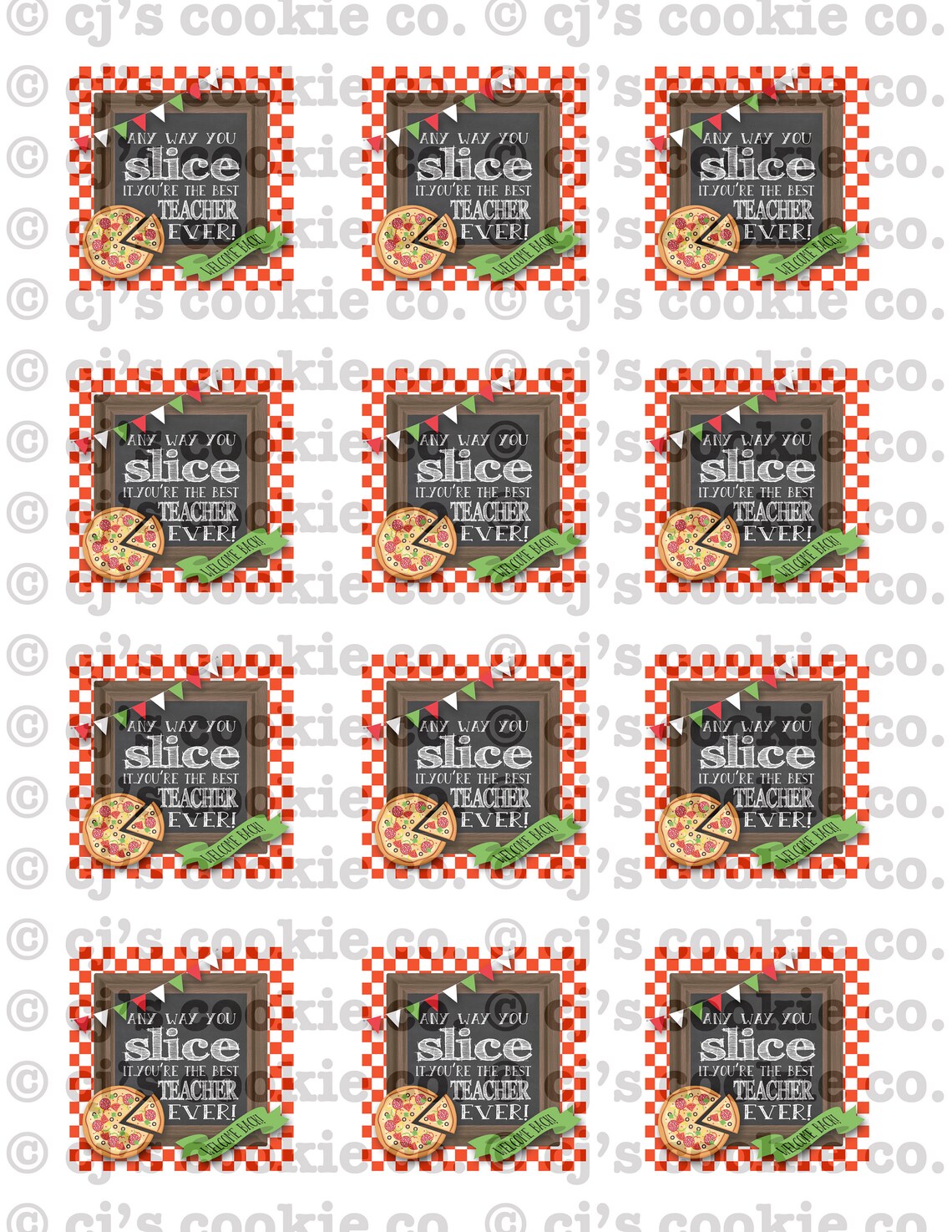 Back to School Pizza Printable Tags - Any Way You Slice It... You're ...