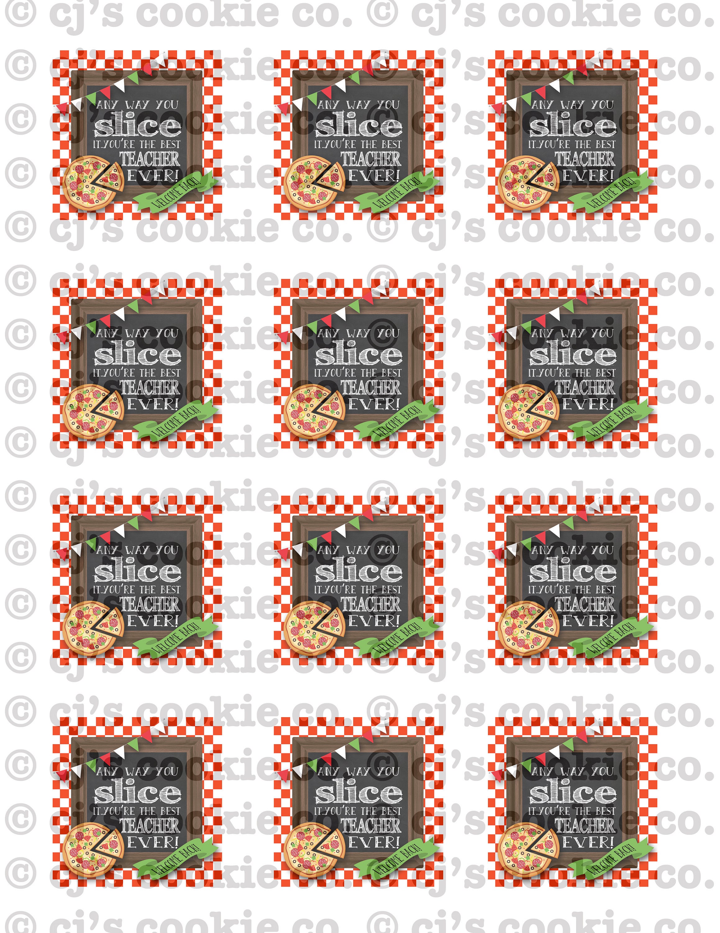 Back to School Pizza Printable Tags Any Way You Slice It... - Etsy