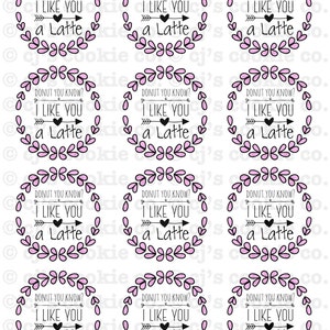 Donut You Know I Love or Like You A Latte Printable Tags - Etsy