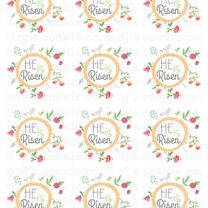 He is Risen Printable Easter Tag - Etsy