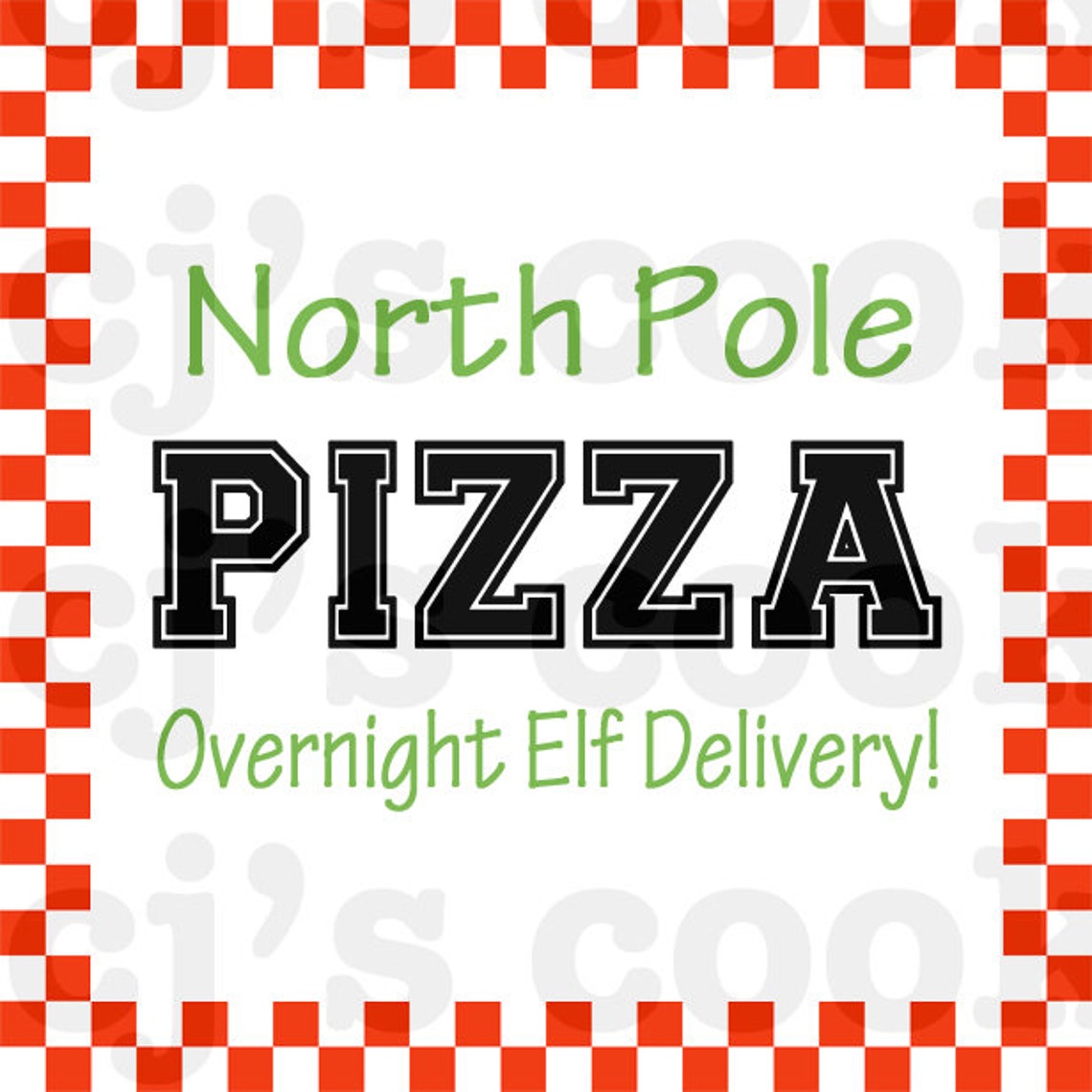 Elf Mini Pizza Box Printable Tags - Etsy