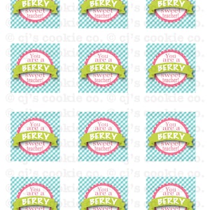 Berry Sweet Teacher Tags - Etsy