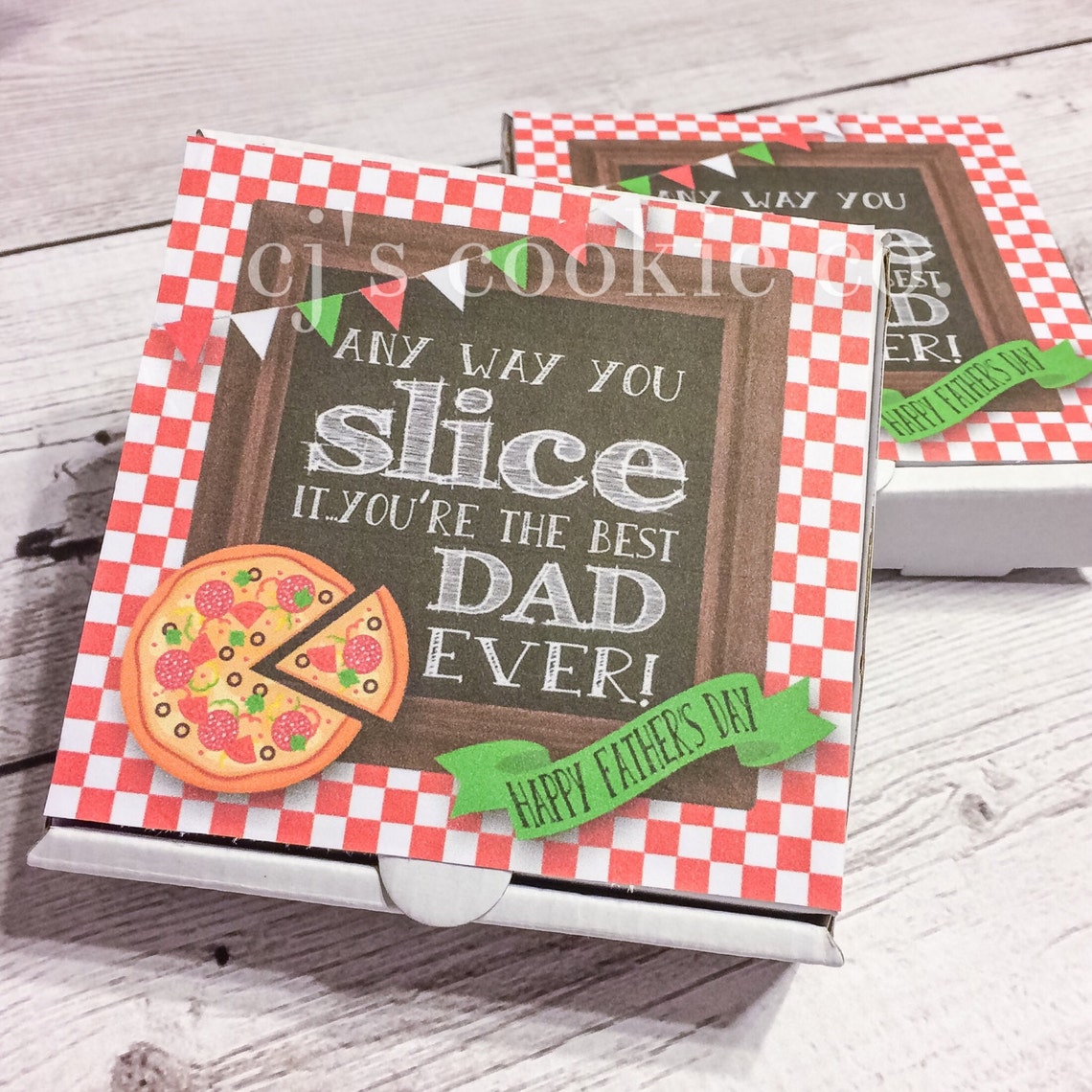 Father's Day Pizza Printable Tags Any Way You Slice | Etsy