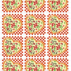 You Have A Pizza My Heart Valentine's Day Printable Tags - Etsy