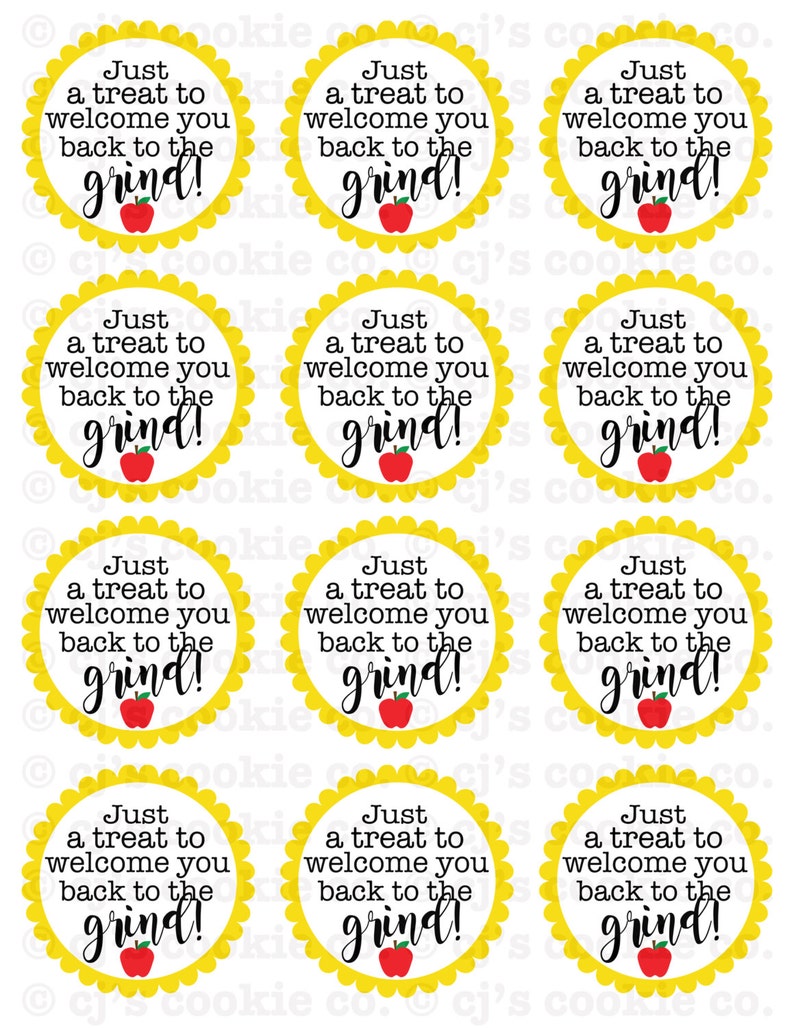 Back to the Grind Teacher Tags | Etsy