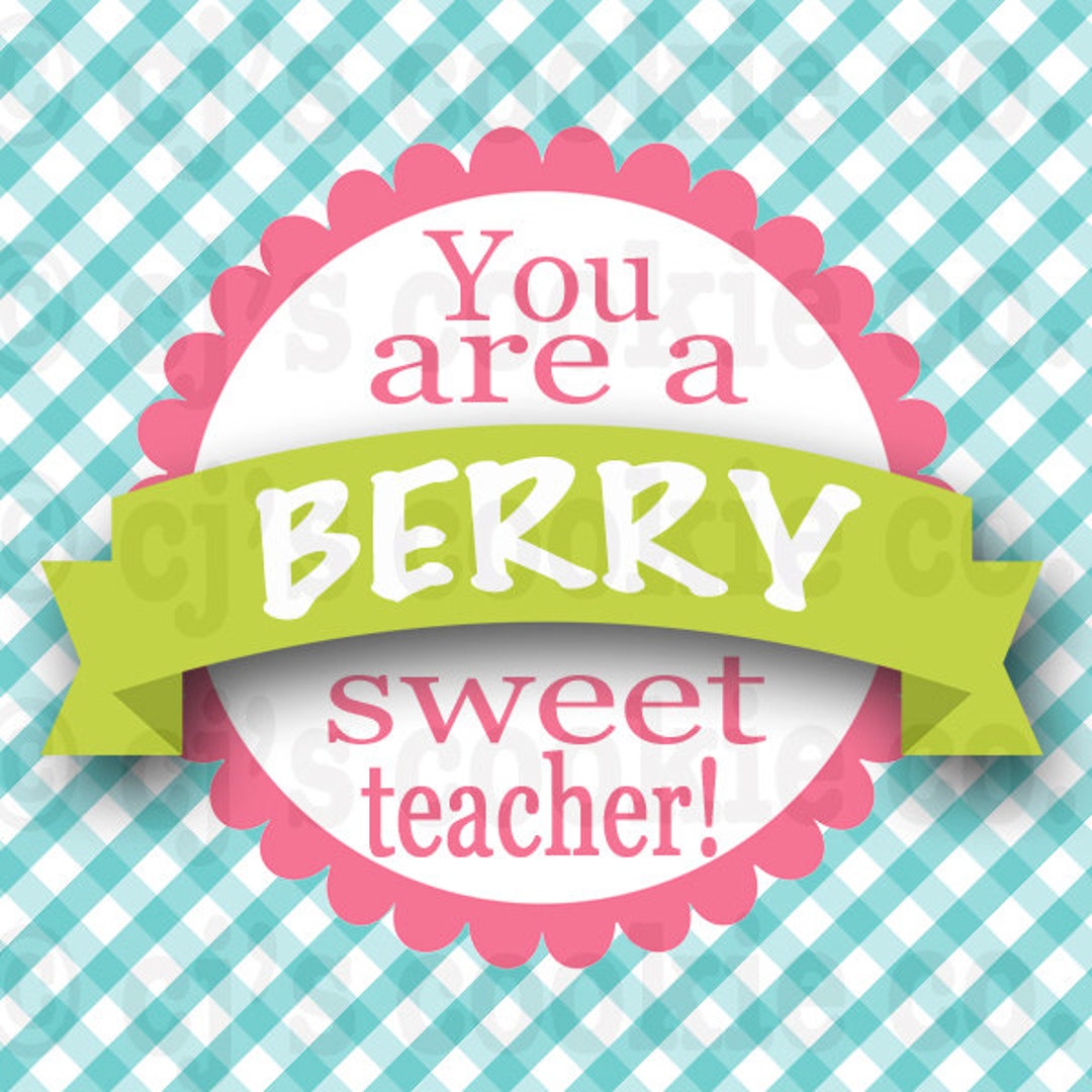 Berry Sweet Teacher Tags - Etsy