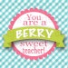 Berry Sweet Teacher Tags - Etsy