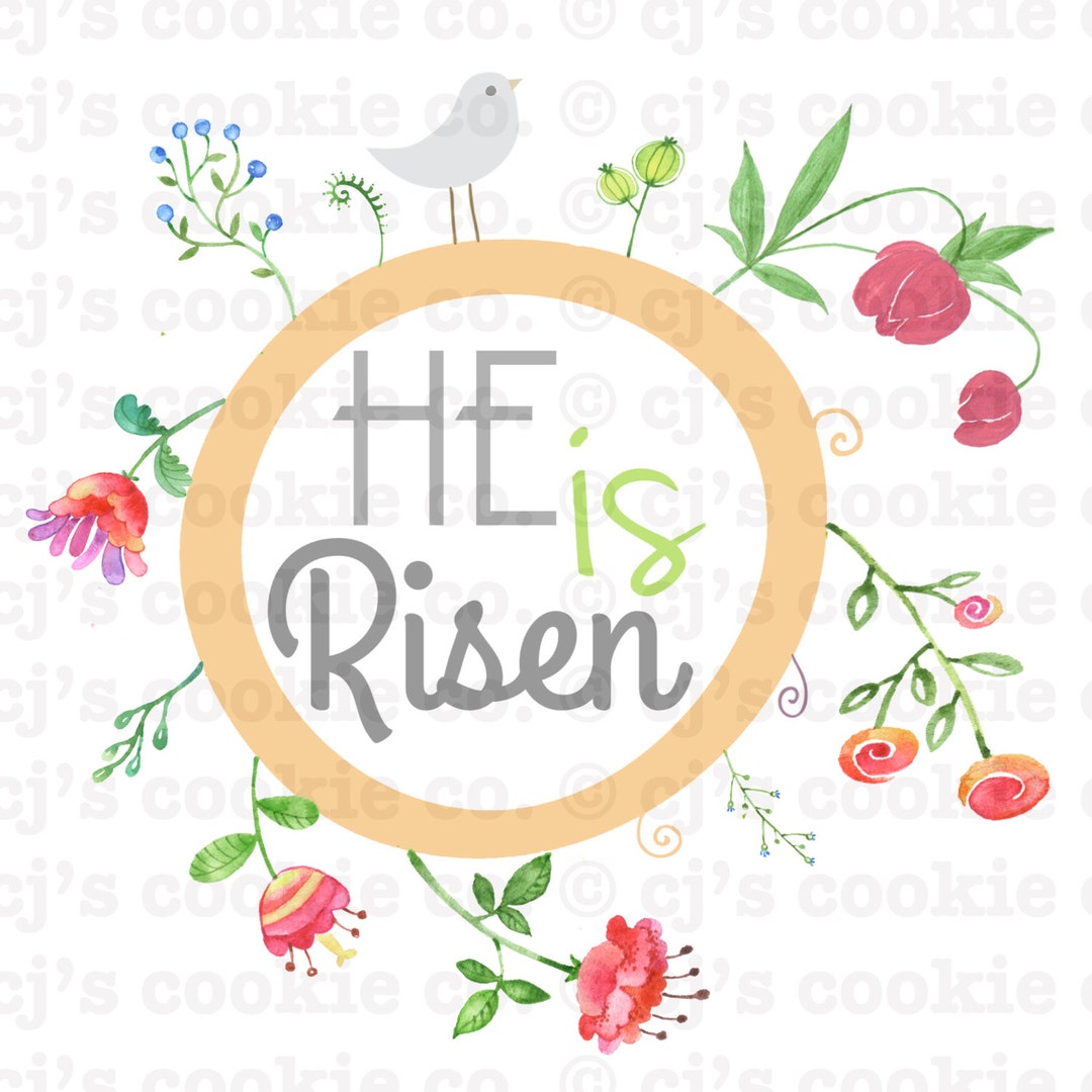 He is Risen Printable Easter Tag - Etsy
