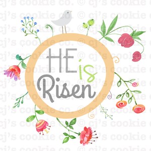 He is Risen Printable Easter Tag - Etsy
