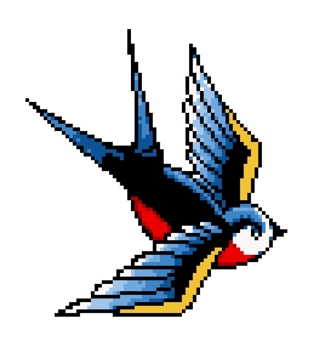 Rockabilly Bird Cross Stitch Pattern Digital PDF Download - Etsy