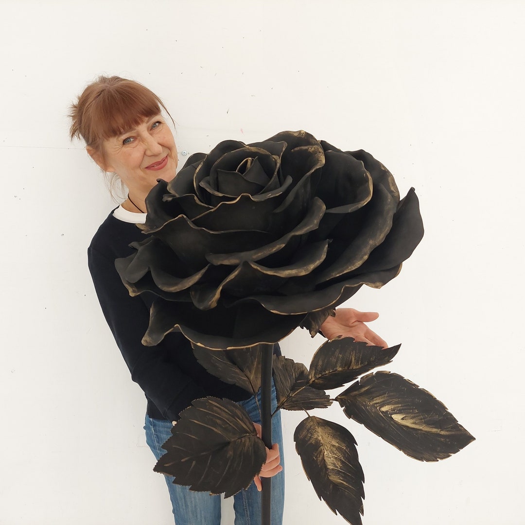 Big Black Rose Self ,flower Backdrop, Wedding Decoration, Photo Shoot ...