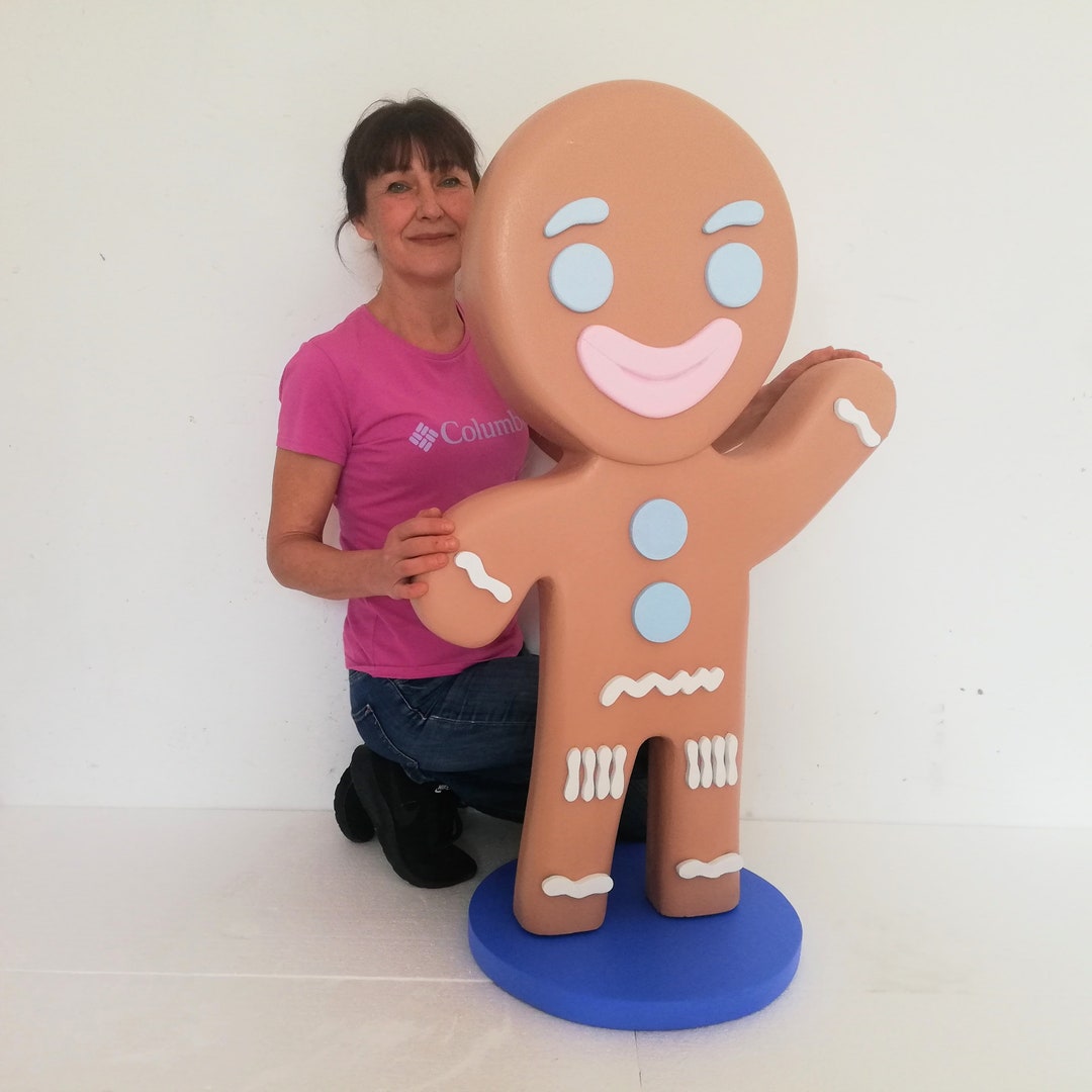 3ft 4 Giant Gingerbread Man Christmas Decoration Candy Land Gingerbread ...