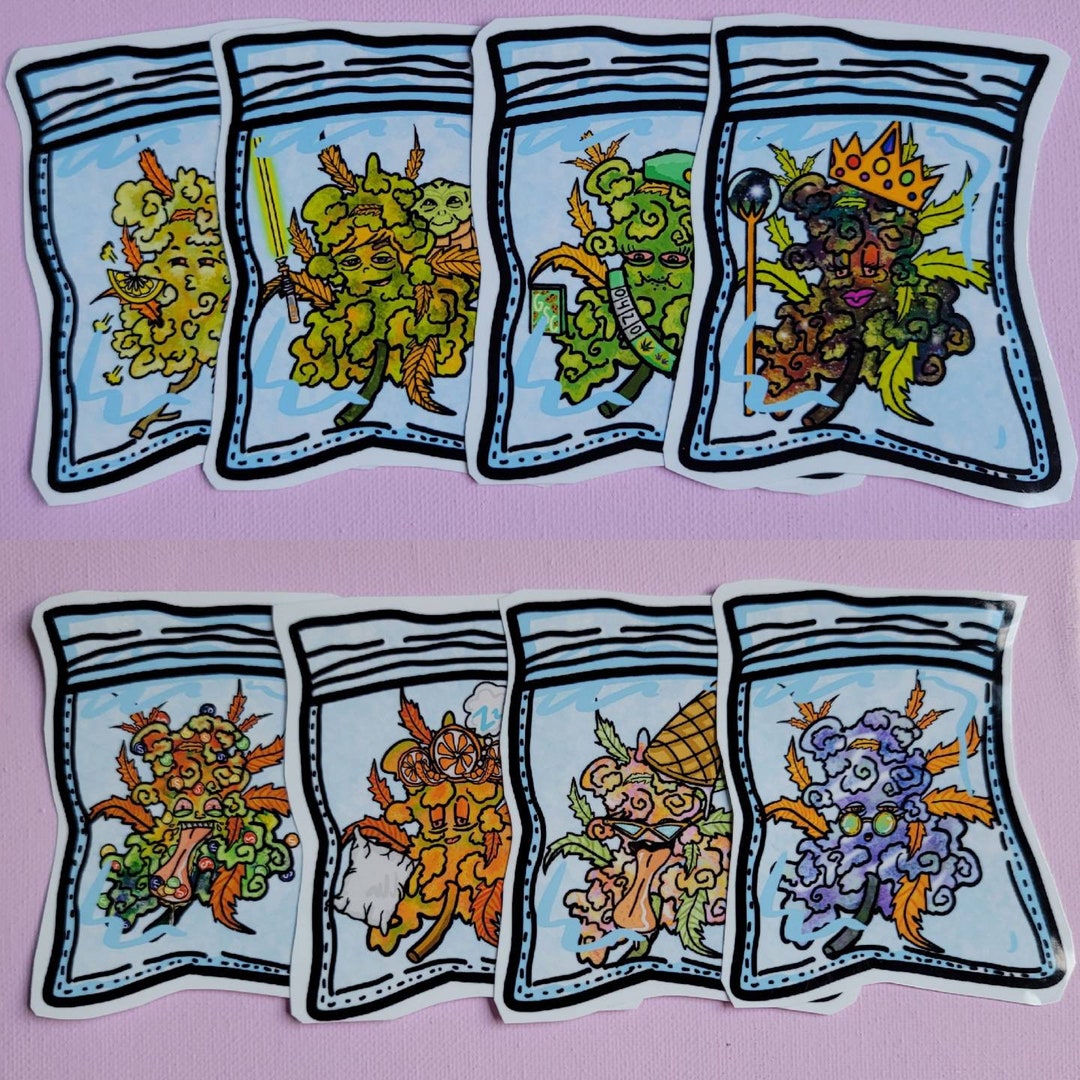 Series 2 Budz in Baggiez Stickers - Etsy