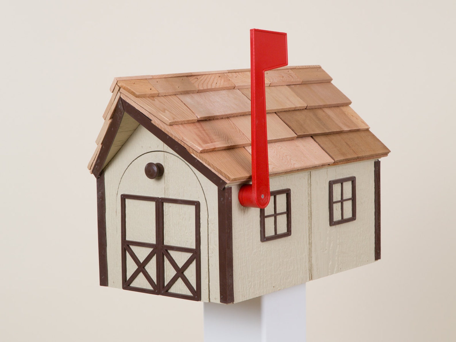 Amish Barn Style Mailbox beige Mailbox Series - Etsy