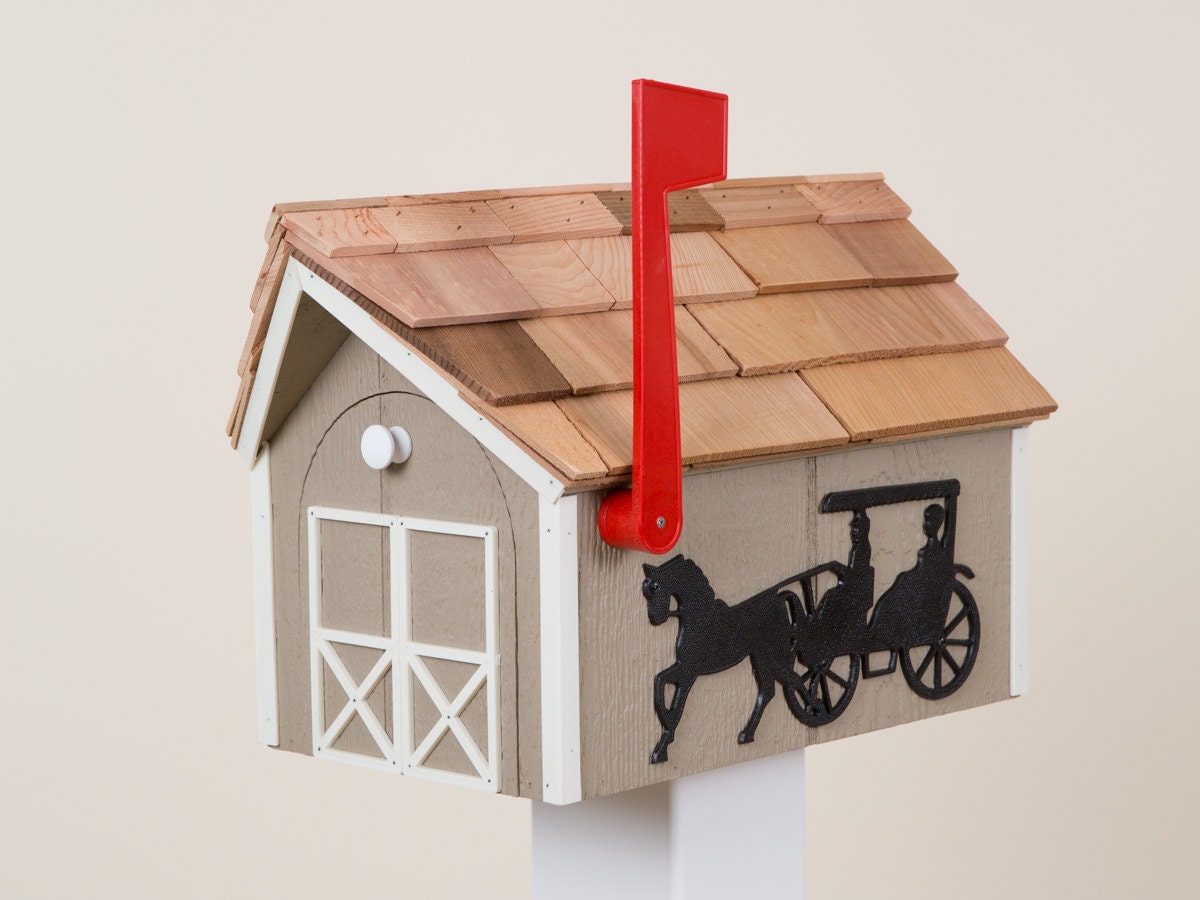Amish Barn Style Mailbox - Etsy