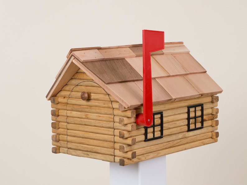 Amish Barn Style Log Cabin Mailbox - Etsy