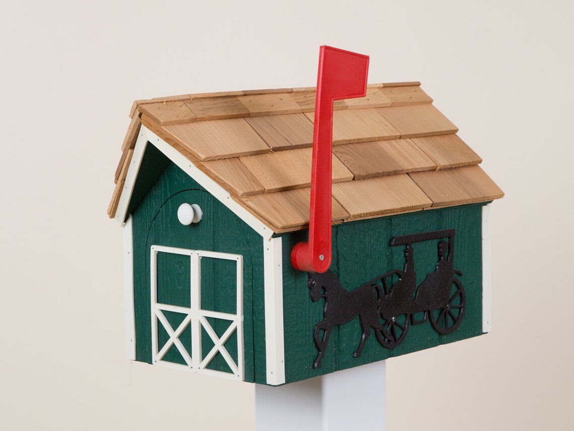 Amish Barn Style Mailbox - Etsy