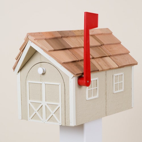 Amish Barn Style Mailbox white Trim Series - Etsy