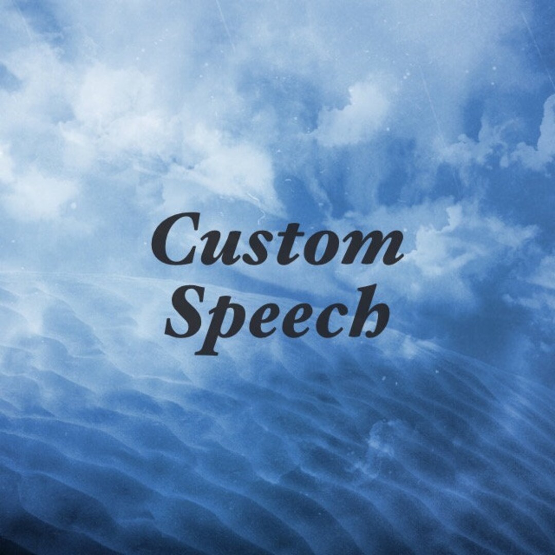 Custom Speech - Etsy