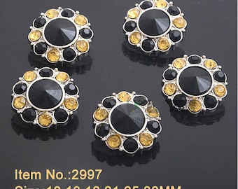 Black rhinestone buttons | Etsy
