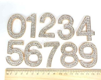 Rhinestone numbers | Etsy