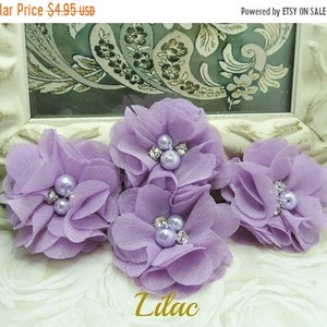 Lilac floral fabric | Etsy