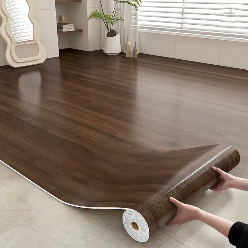 Dark Brown Wood Peel & Stick Floor Tiles: Vintage Look, DIY Eco ...